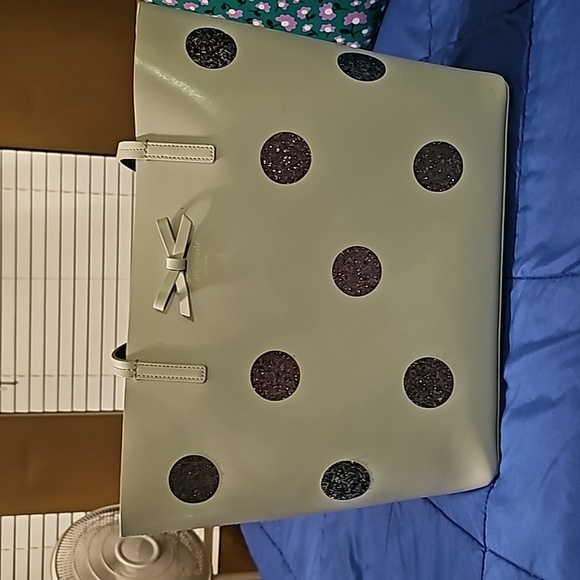 kate spade | Bags | Kate Spade Gray Poke A Dot Tote | Poshmark